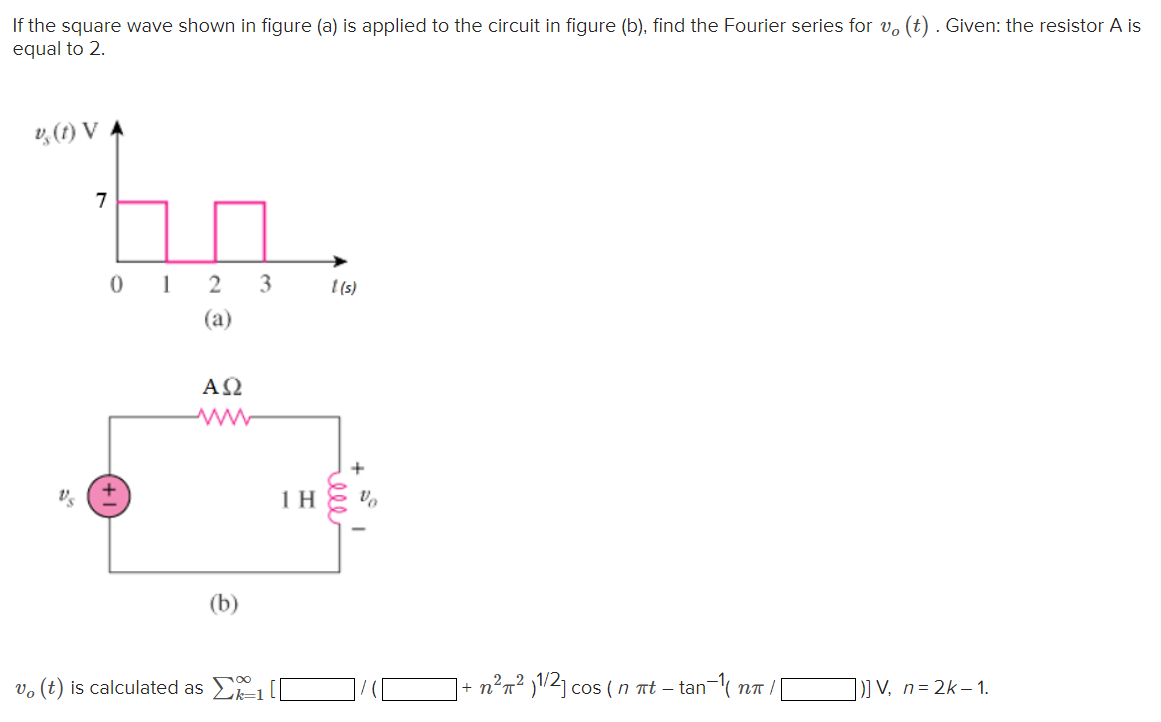 Solved If the square wave shown in figure (a) is applied to | Chegg.com