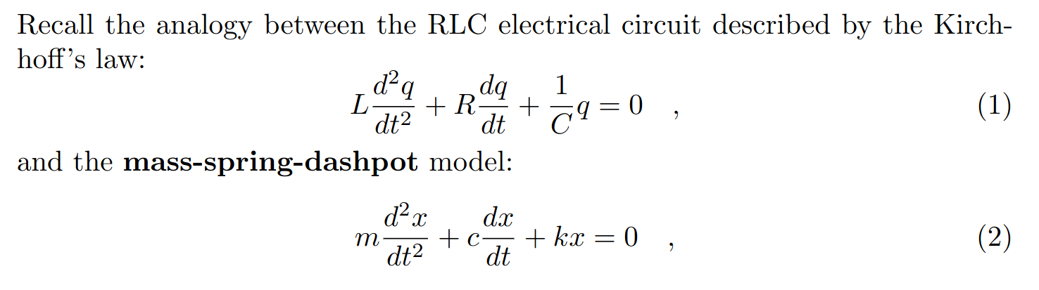 Solved 1.1 The overdamped system Solve the | Chegg.com