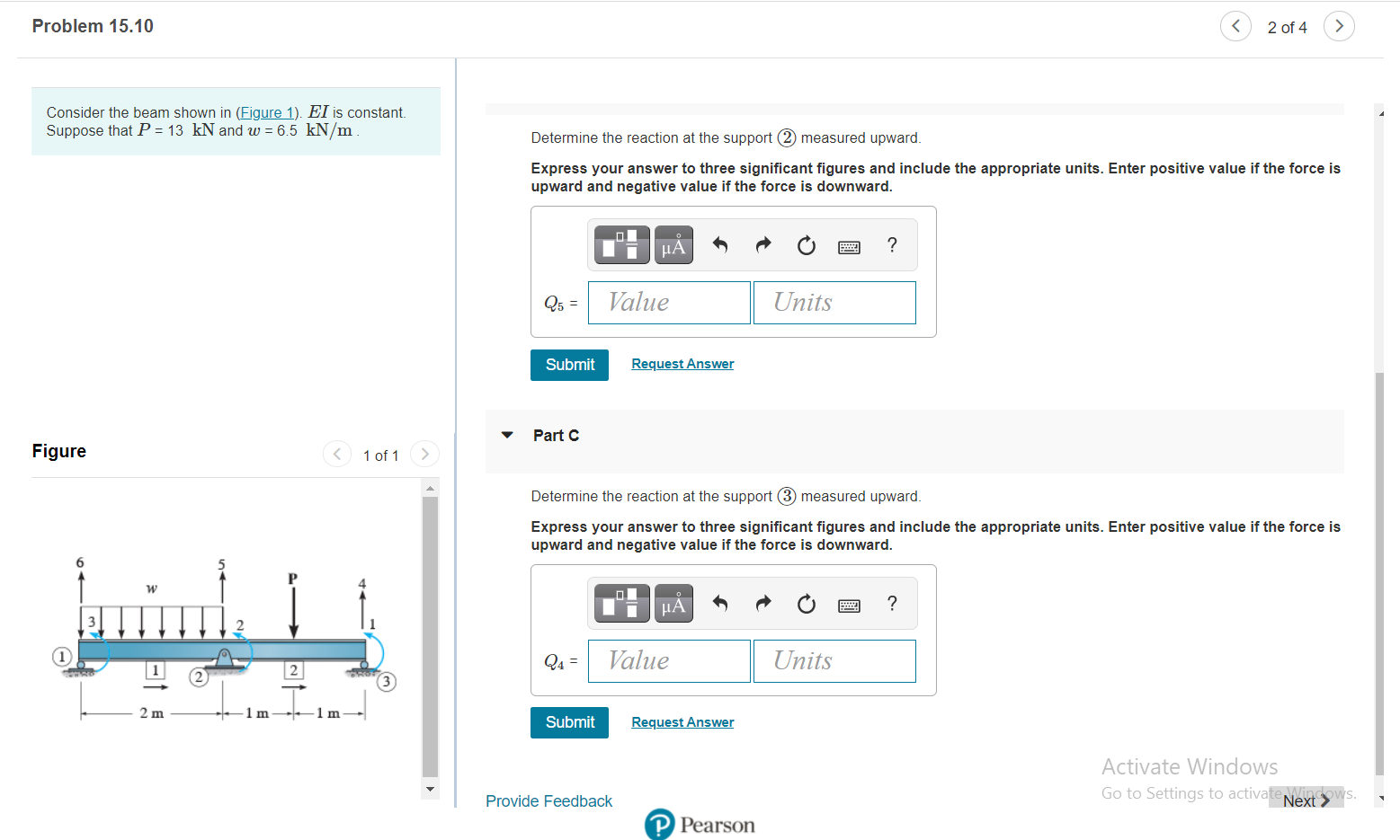 Solved Consider the beam shown in (Figure 1). EI | Chegg.com