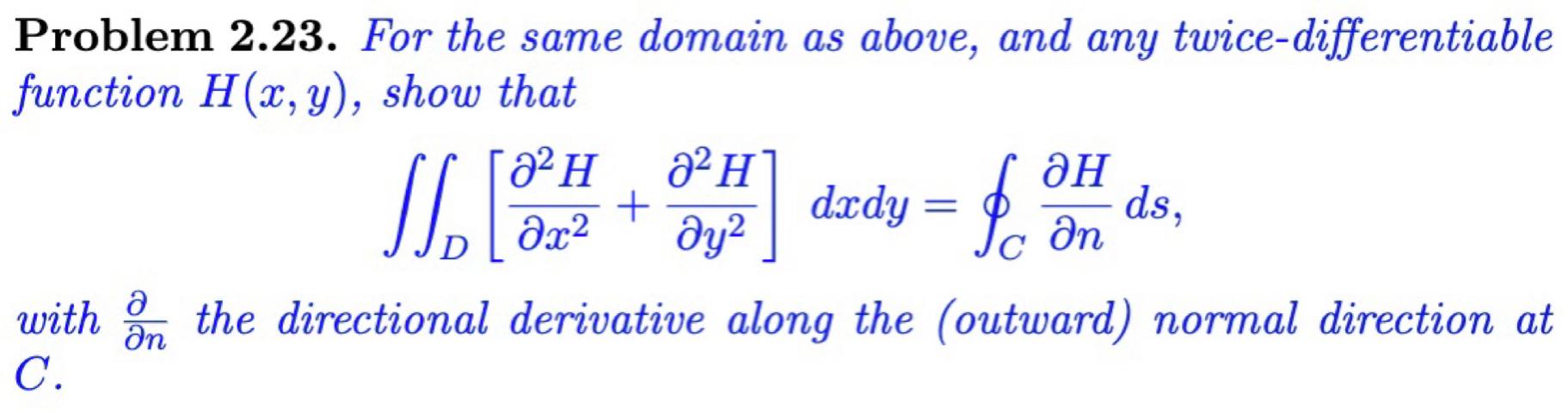 Solved Problem 2.23. For the same domain as above, and any | Chegg.com