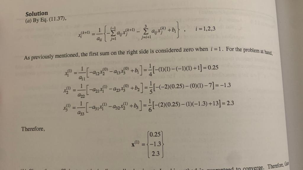Solved For each linear system, find the components of the | Chegg.com