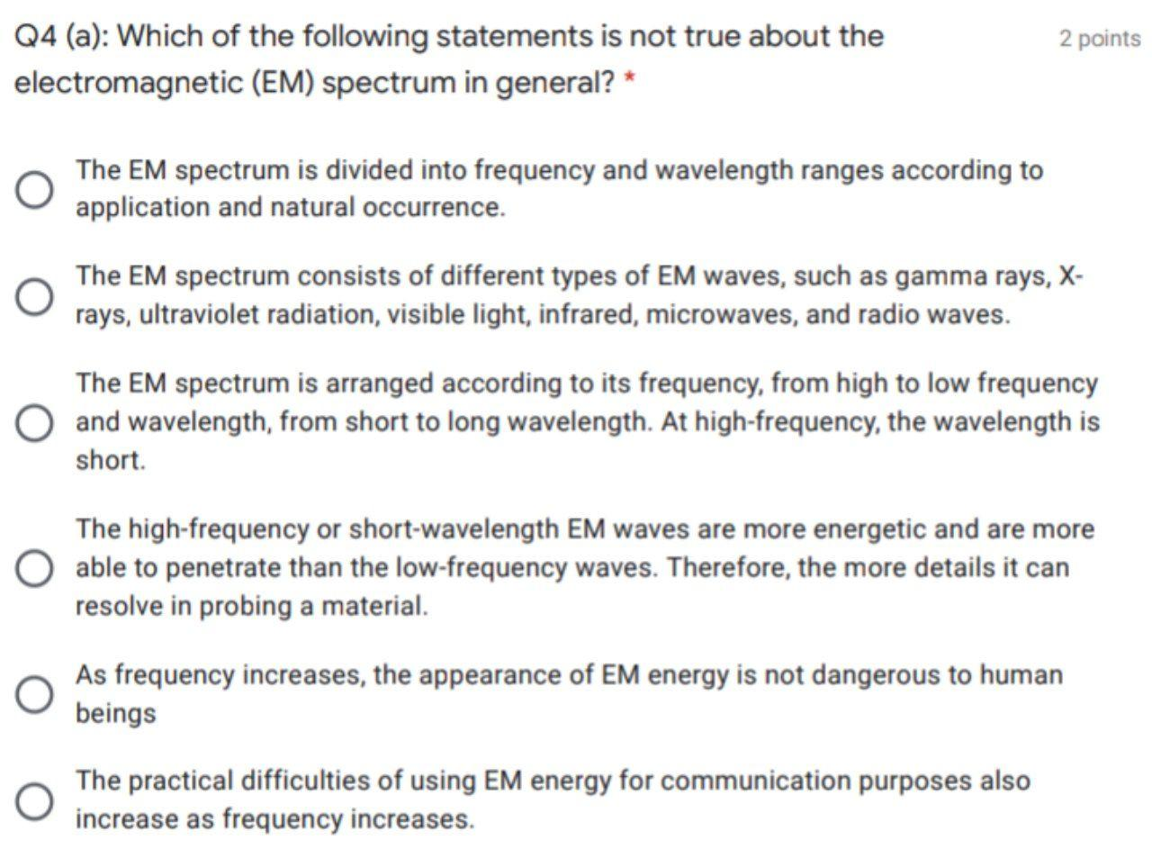 Solved 2 points Q4 (a): Which of the following statements is | Chegg.com