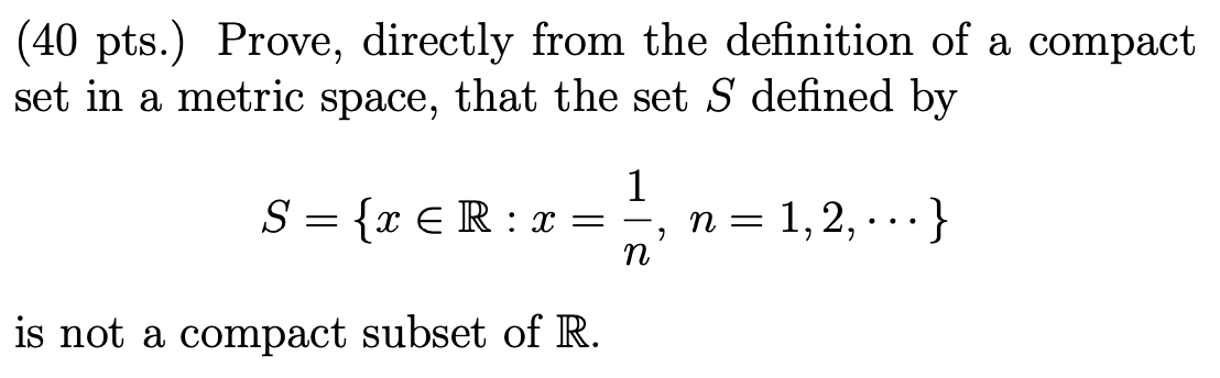 Solved (40 pts.) Prove, directly from the definition of a | Chegg.com