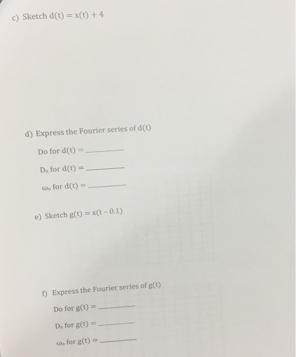 Solved Question # 5 The Fourier series expression of x(t) is | Chegg.com