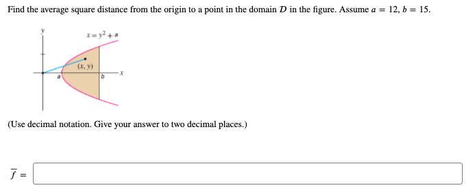 Solved Find the average square distance from the origin to a | Chegg.com