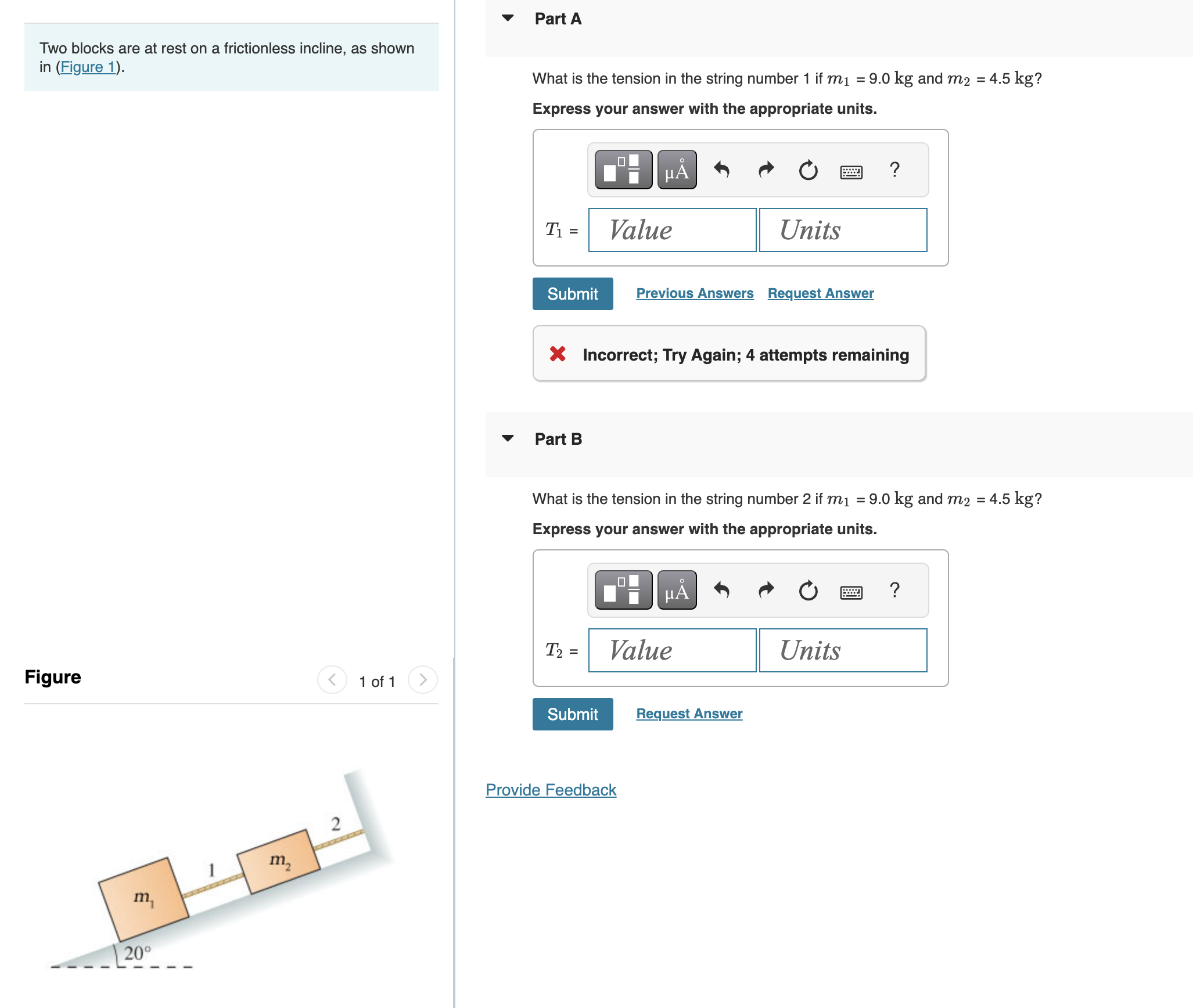 Solved Part ATwo blocks are at ﻿rest on ﻿a frictionless | Chegg.com