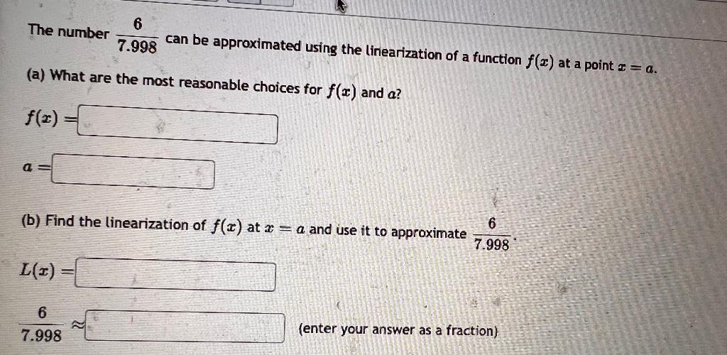 Solved The number 7.9986 can be approximated using the | Chegg.com