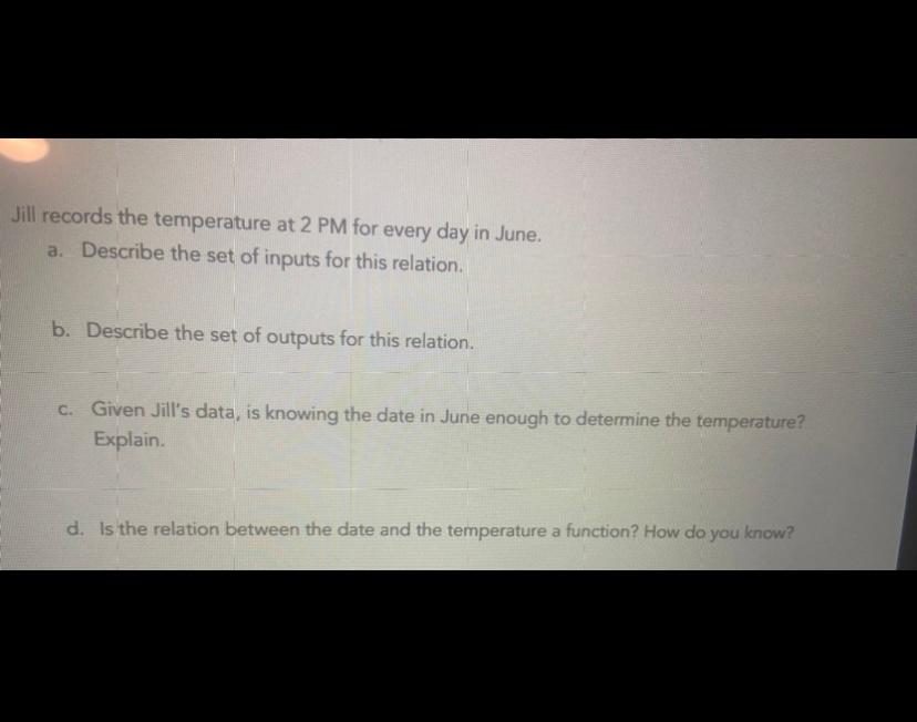 Solved Jill records the temperature at 2 PM for every day in | Chegg.com