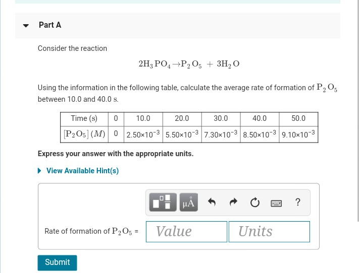 Solved Part A Consider the reaction Using the information in | Chegg.com