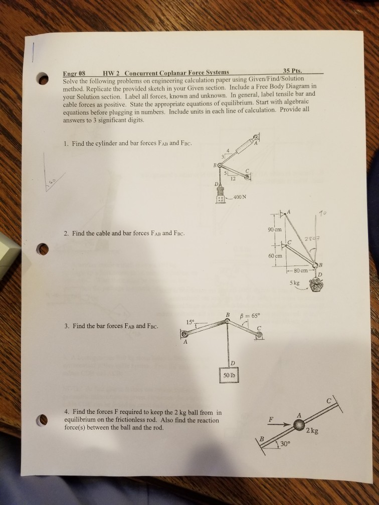 Solved Engr 08 HW 2 Concurrent Coplanar Force Systems 35 | Chegg.com