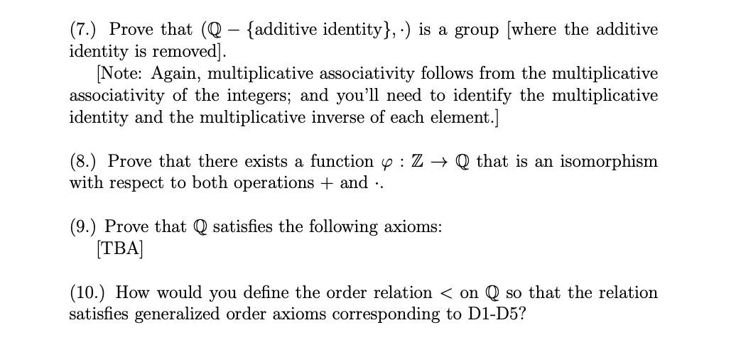 Solved For this assignment you may only use the axioms of | Chegg.com