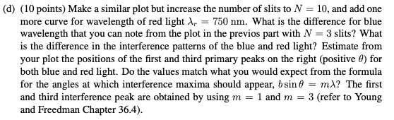 (30 points) Deriving the formulas for interference | Chegg.com
