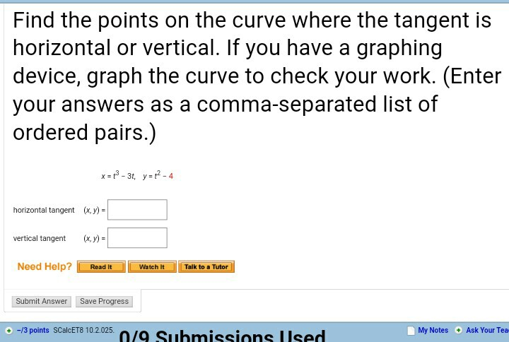 Solved Find the points on the curve where the tangent i:s | Chegg.com
