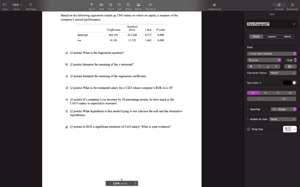 Solved D 125% View Zoom Add Page Insert Table Chart Text | Chegg.com