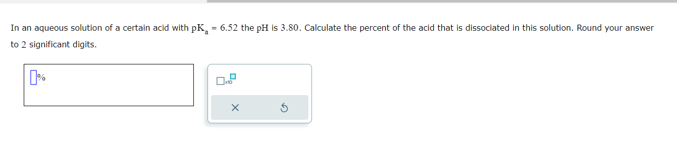 Solved In an aqueous solution of a certain acid with | Chegg.com