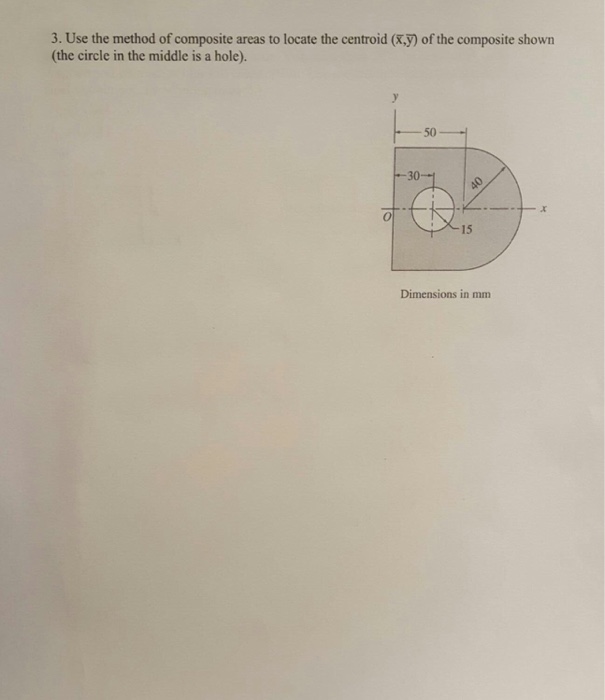 Solved Use the method of composite areas to locate the | Chegg.com