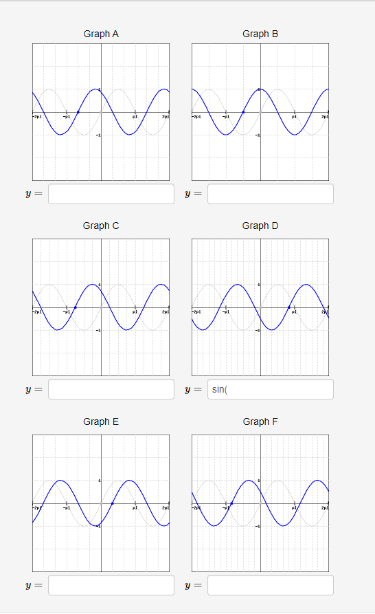 Solved Enter an equation for each graph: | Chegg.com