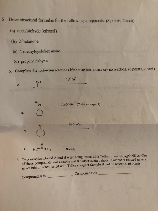 Solved 5. Draw structural formulas for the following | Chegg.com