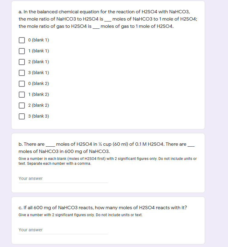 Solved a. In the balanced chemical equation for the reaction | Chegg.com