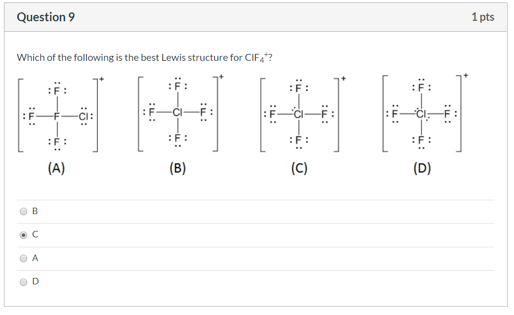 Solved 1 pts Question 9 Which of the following is the best | Chegg.com