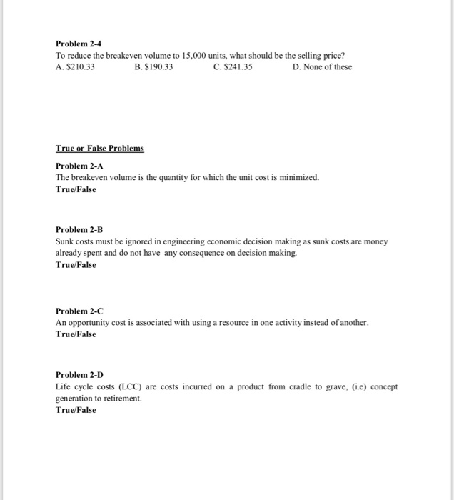 Solved CHAPTER 2 ESTIMATING ENGINEERING COSTS AND BENEFITS | Chegg.com