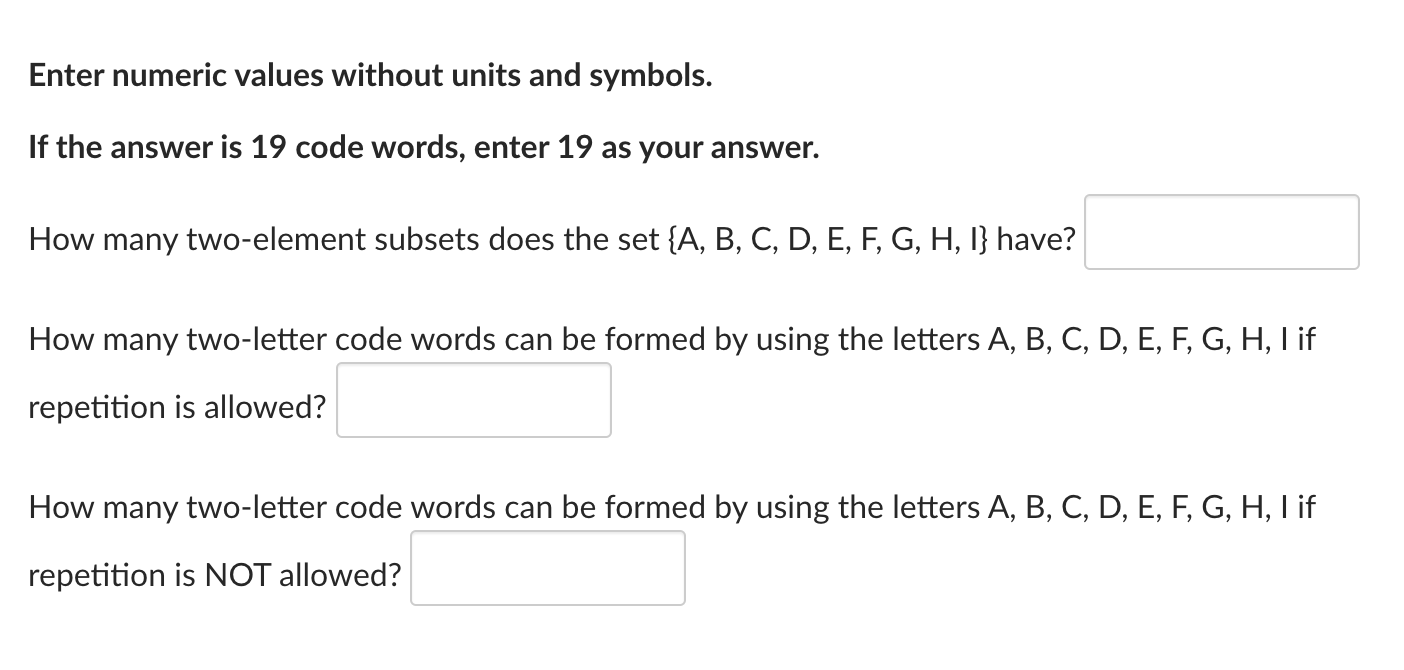 Solved Enter numeric values without units and symbols. If | Chegg.com