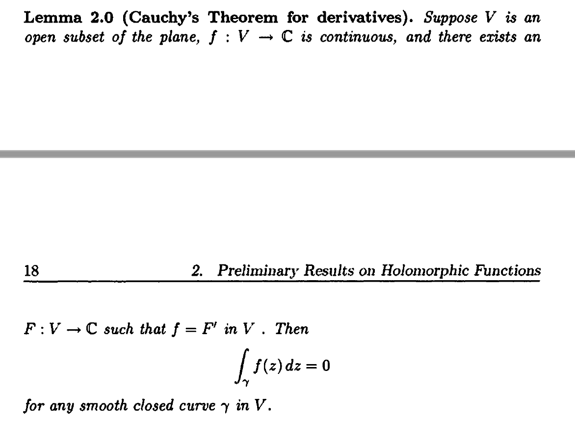 Solved Lemma 2.0 (Cauchy's Theorem for derivatives). Suppose | Chegg.com