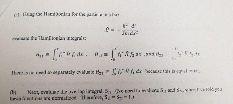 Solved 2. To illustrate the linear variational method, | Chegg.com
