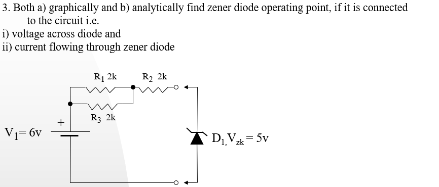 Solved 3. Both a) graphically and b) analytically find zener | Chegg.com