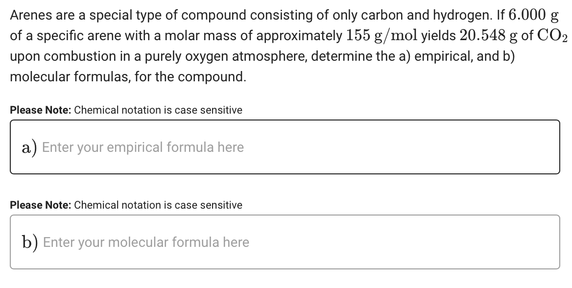 Solved Arenes are a special type of compound consisting of | Chegg.com