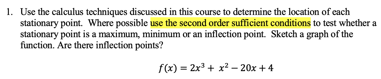 Solved Use the calculus techniques discussed in this course | Chegg.com