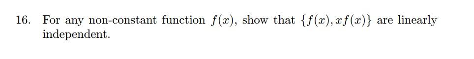 Solved 6. For any non-constant function f(x), show that | Chegg.com