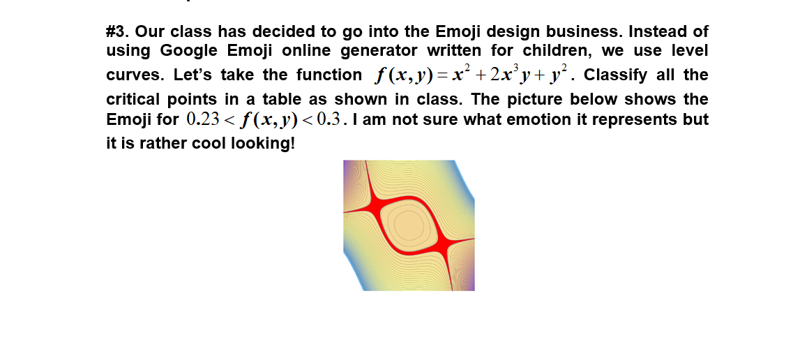 Solved # 3. Our class has decided to go into the Emoji | Chegg.com