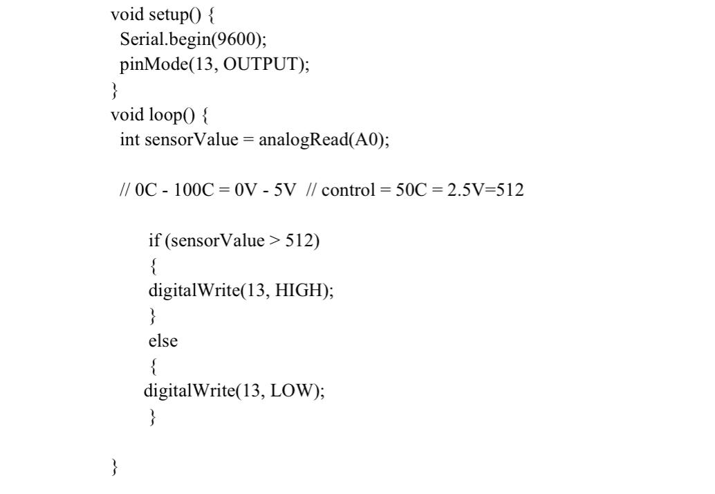 Solved Modify the above program so that the Arduino turns on | Chegg.com