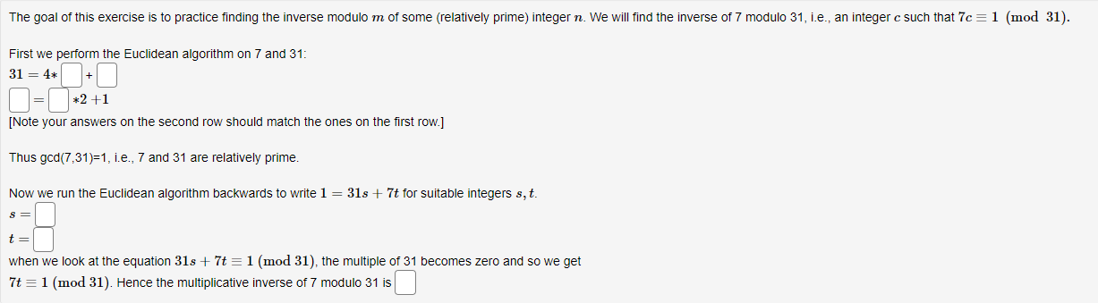 Solved The goal of this exercise is to practice finding the | Chegg.com