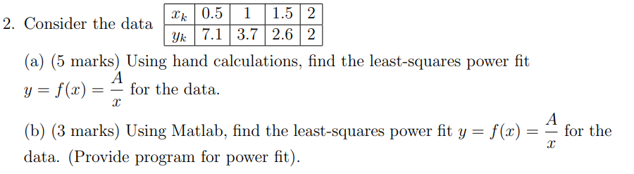 Solved (a) (5 marks) Using hand calculations, find the | Chegg.com