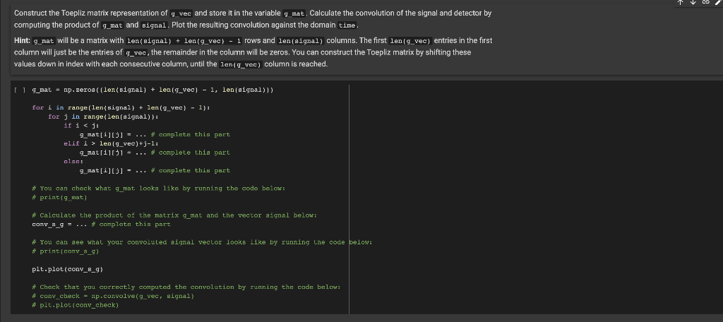 - Problem 3 - Discrete Convolution with Toepliz | Chegg.com