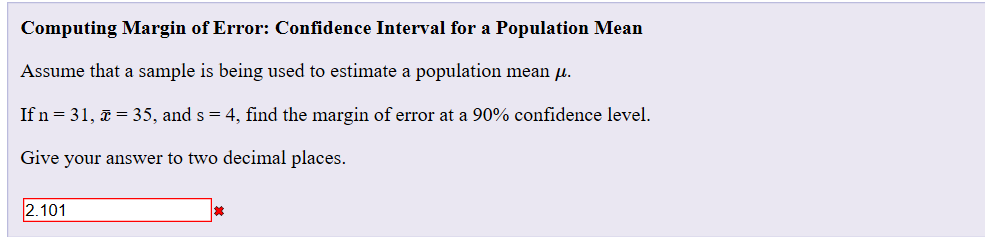 Solved Computing Margin of Error: Confidence Interval for a | Chegg.com