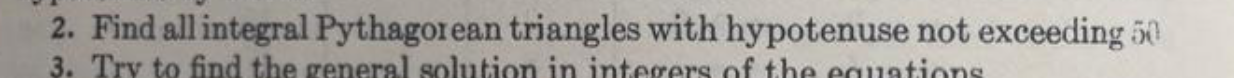 Solved 2. Find all integral Pythagor ean triangles with | Chegg.com