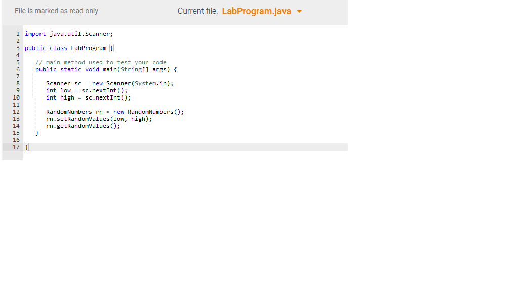 Solved: 7.8 LAB: Random Values In The File RandomNumbers.j... | Chegg.com