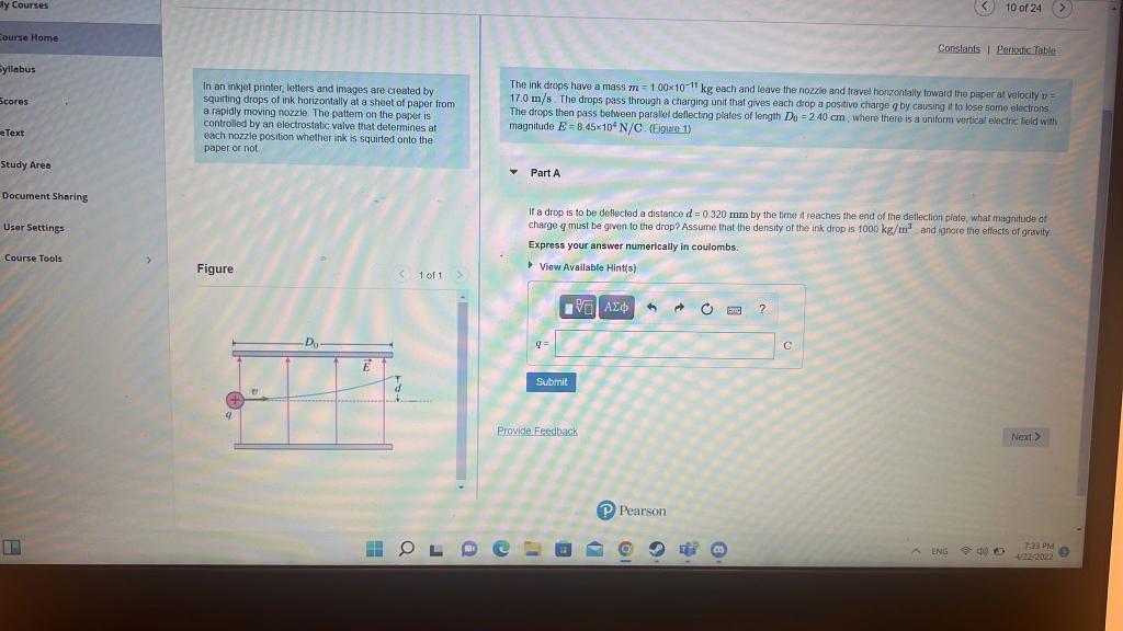 Solved In an inkjet printer, letters and images are created | Chegg.com