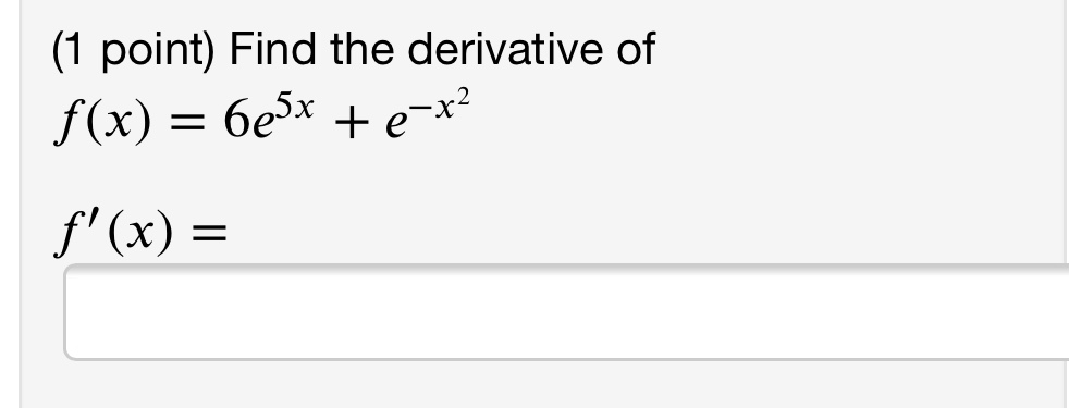Solved (1 point) Let f(x) = 5x + 6. Answer the following | Chegg.com