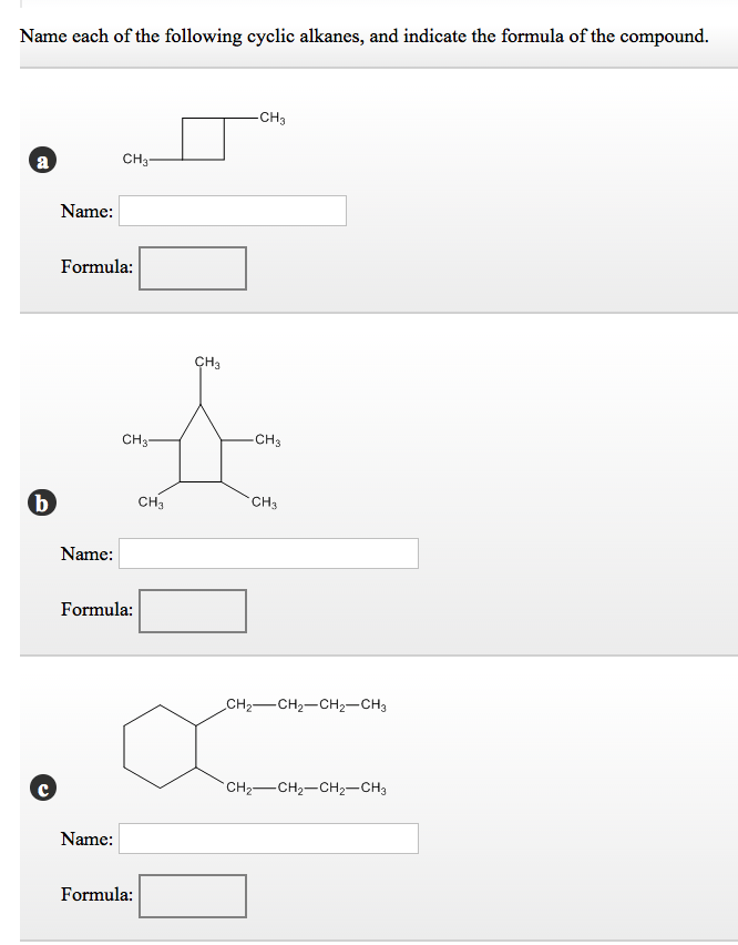 Solved Name each of the following a. CH-CH-CH-CH3 H3 CH3 CH3 | Chegg.com