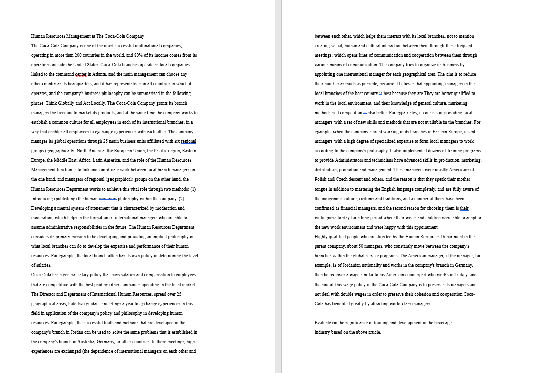Solved Evaluate on the significance of training and | Chegg.com