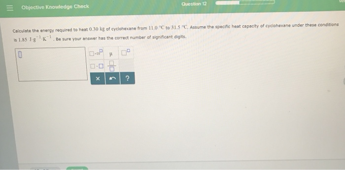 Solved E Objective Knowledge Check Question 12 Calculate the | Chegg.com