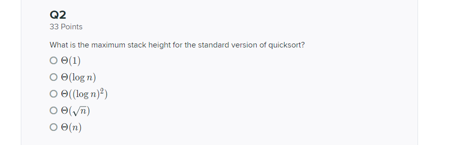 Solved Q2 33 Points What is the maximum stack height for the | Chegg.com