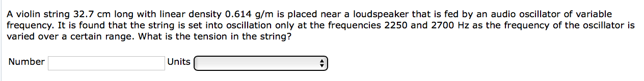 Solved A violin string 32.7 cm long with linear density | Chegg.com