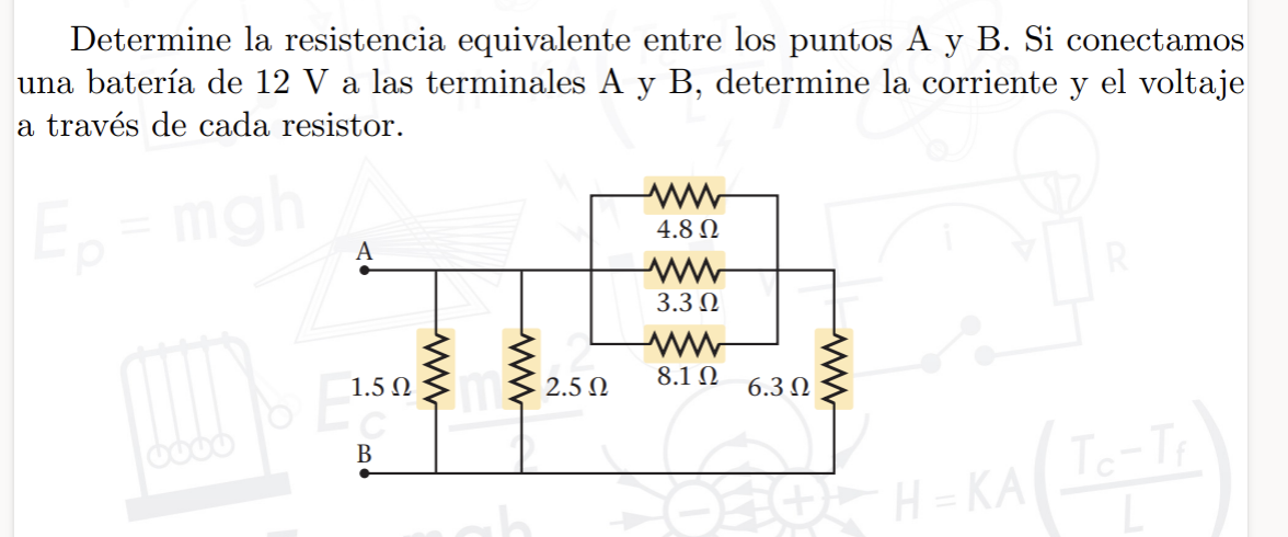 Solved Determine la resistencia equivalente entre los puntos | Chegg.com