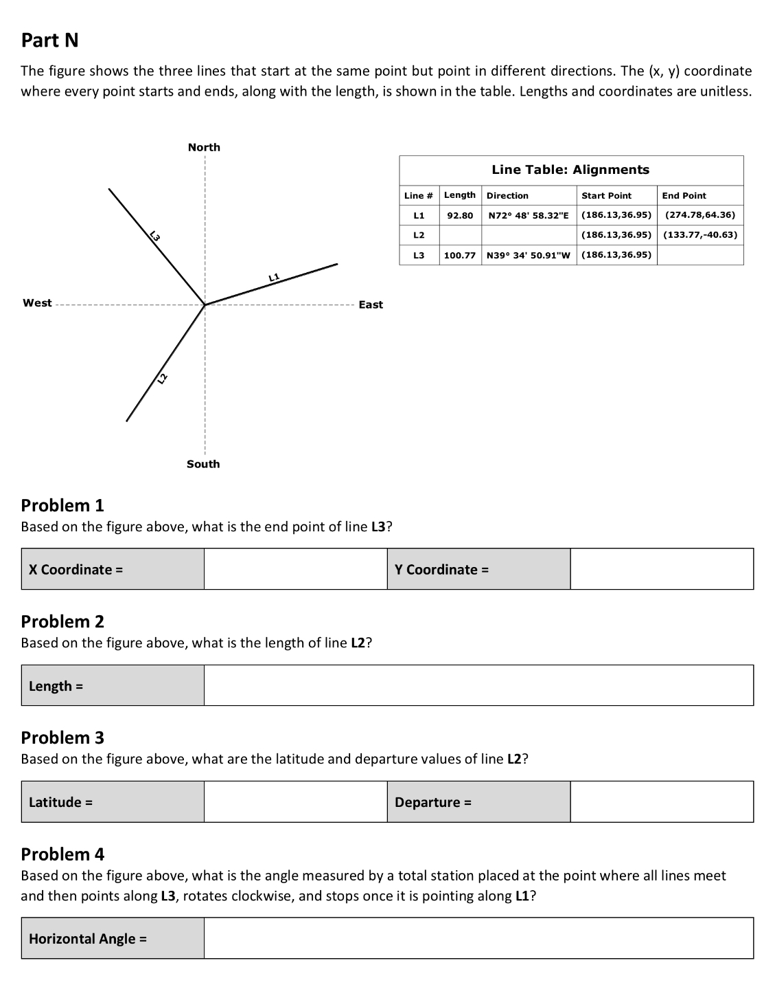 Solved The figure shows the three lines that start at the | Chegg.com