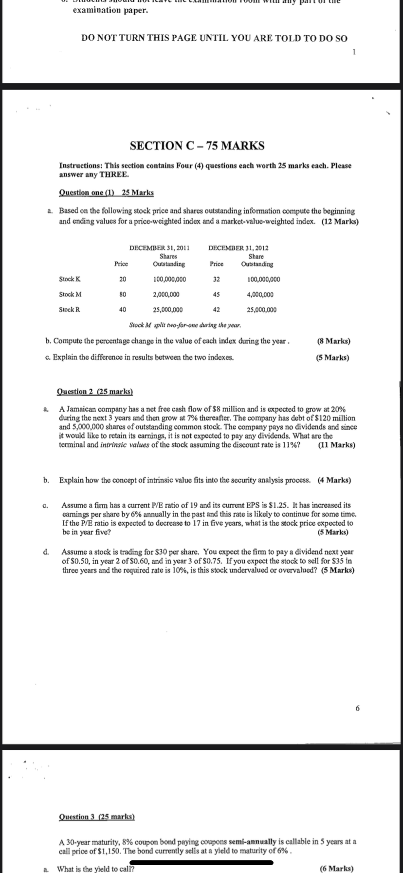 examination paper. DO NOT TURN THIS PAGE UNTIL YOU | Chegg.com